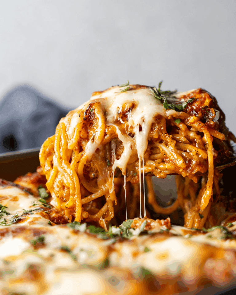 Easy & Cheesy Baked Spaghetti