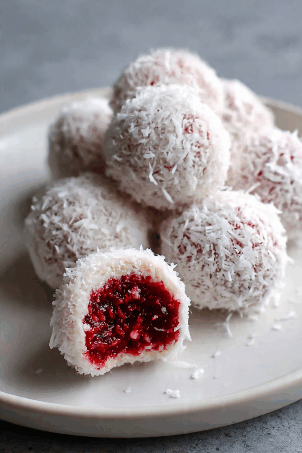 Raspberry Raffaello Balls